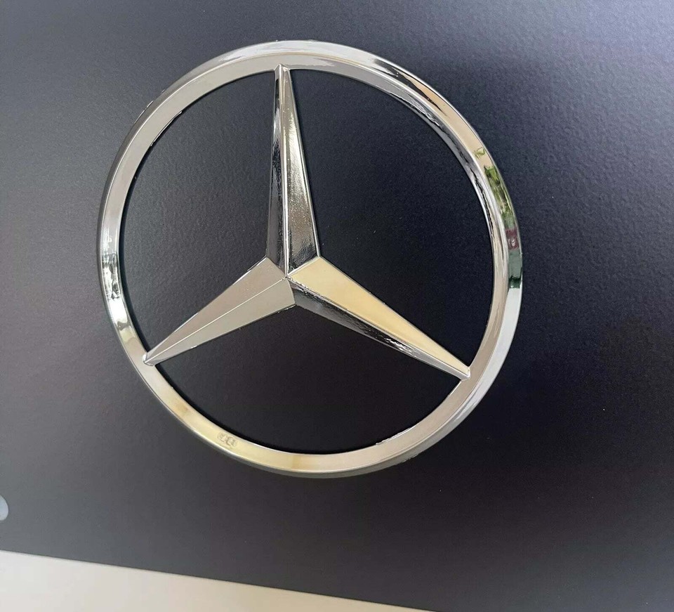 Mercedes license plate frame Steel Black Powder coated Front 3D ...