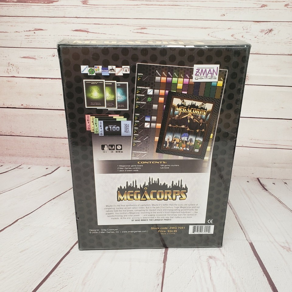 Megacorps 2009 Board Game Z-Man Games Sealed | eBay