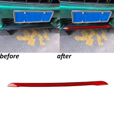 Red Carbon Fiber Front Bumper Lip Trim Strips For Mini Cooper ...