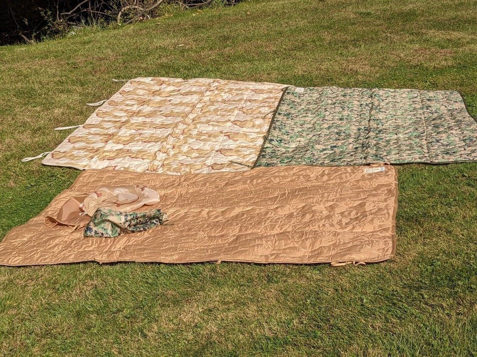 OCP Multicam Army Military Poncho Liner WOOBIE Blanket w Zipper + Sack ...