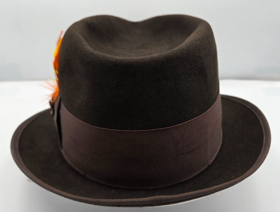 Vintage Stetson Royal De Luxe The Eagle Fedora Hat Silver Eagle pin ...
