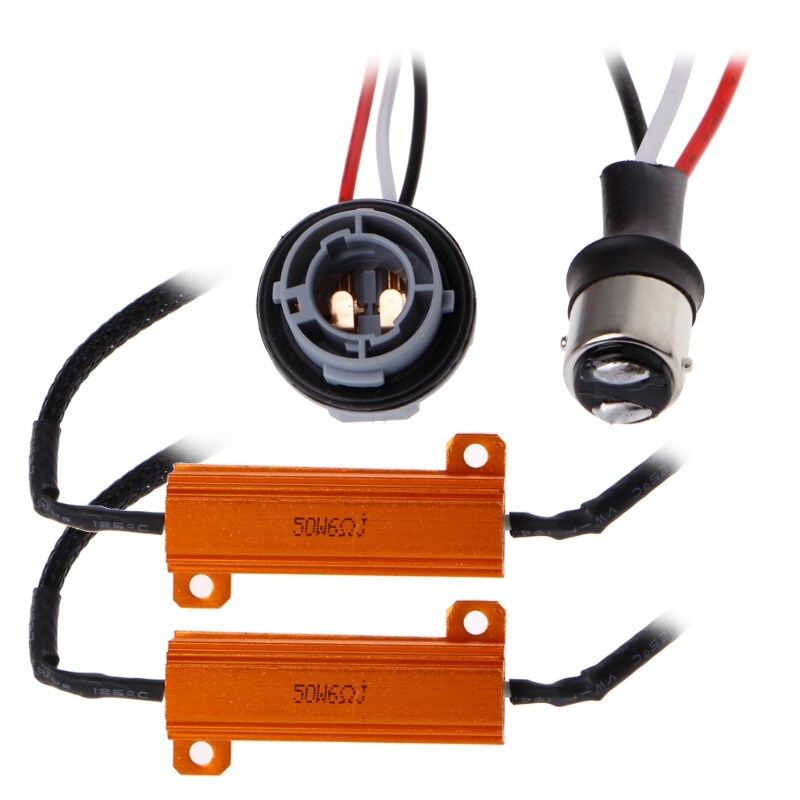 2X1157 BAY15D Turn Signal Light 6-ohm LED Load Resistor Fix Hyper Flash ...
