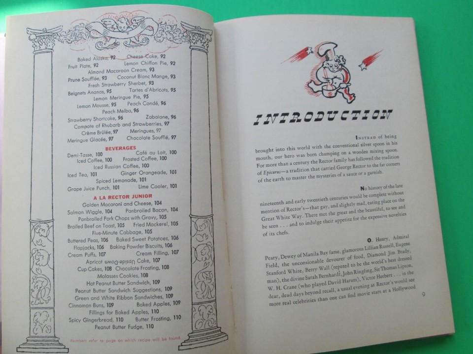 1933 À LA RECTOR **Signed** by George Rector Unveiling Culinary ...