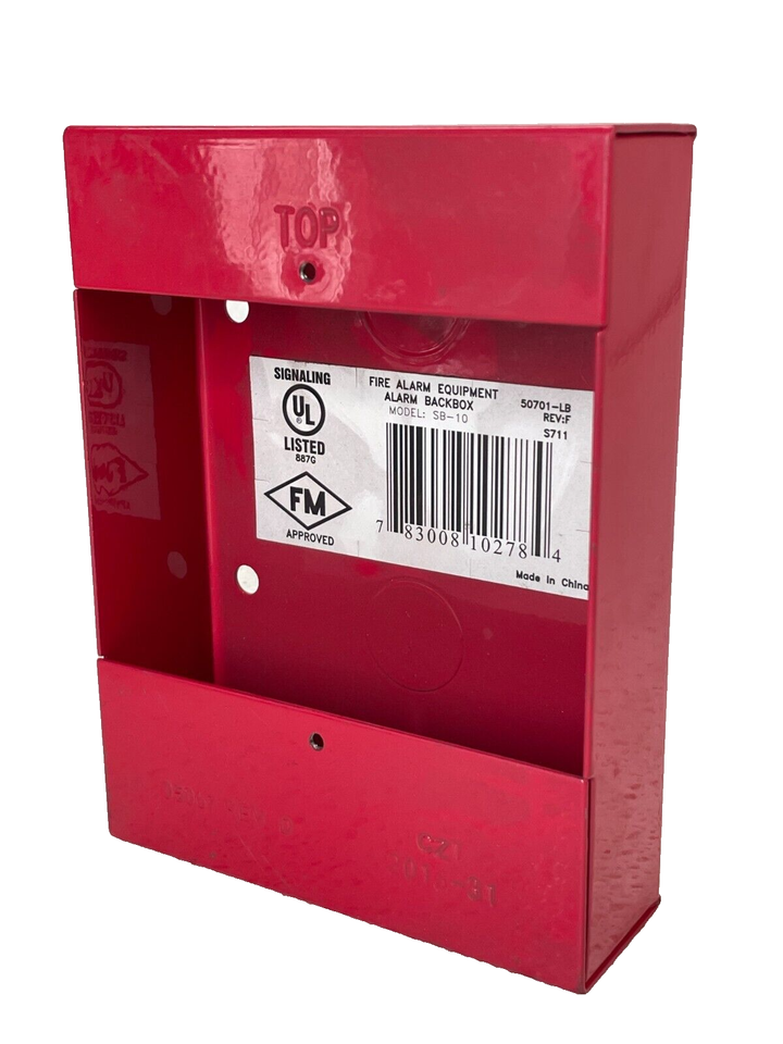FIRE ALARM EQUIPMENT SB-10 Alarm Backbox, Red, *BOX ONLY* | eBay