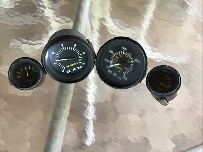 Mercury Marine Vintage Gauge Set, Tach, Speedo, Trim And Fuel Gauge ...