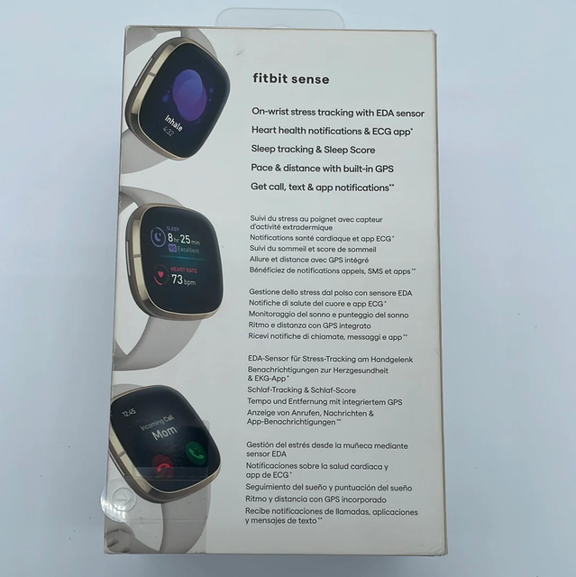 Fitbit FB512 Sense Smartwatch - White for sale online | eBay