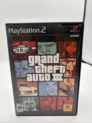 Grand Theft Auto III GTA 3 PS2 (PlayStation 2 Game) W/ Manual CIB Black ...
