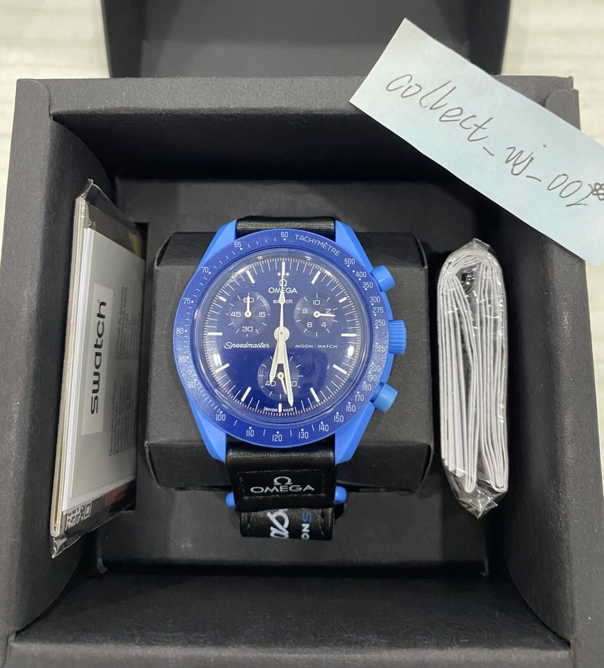 Swatch Mission To Neptune - Bioceramic Speedmaster Moon | eBay