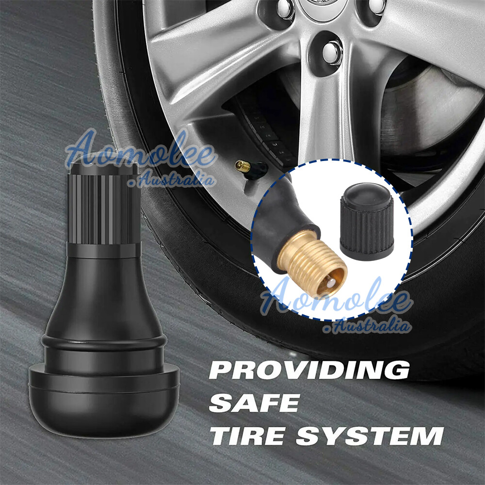 10x TR412 Car Auto Snap In Tyre (Tire) Valve Rubber Tubeless Short ...