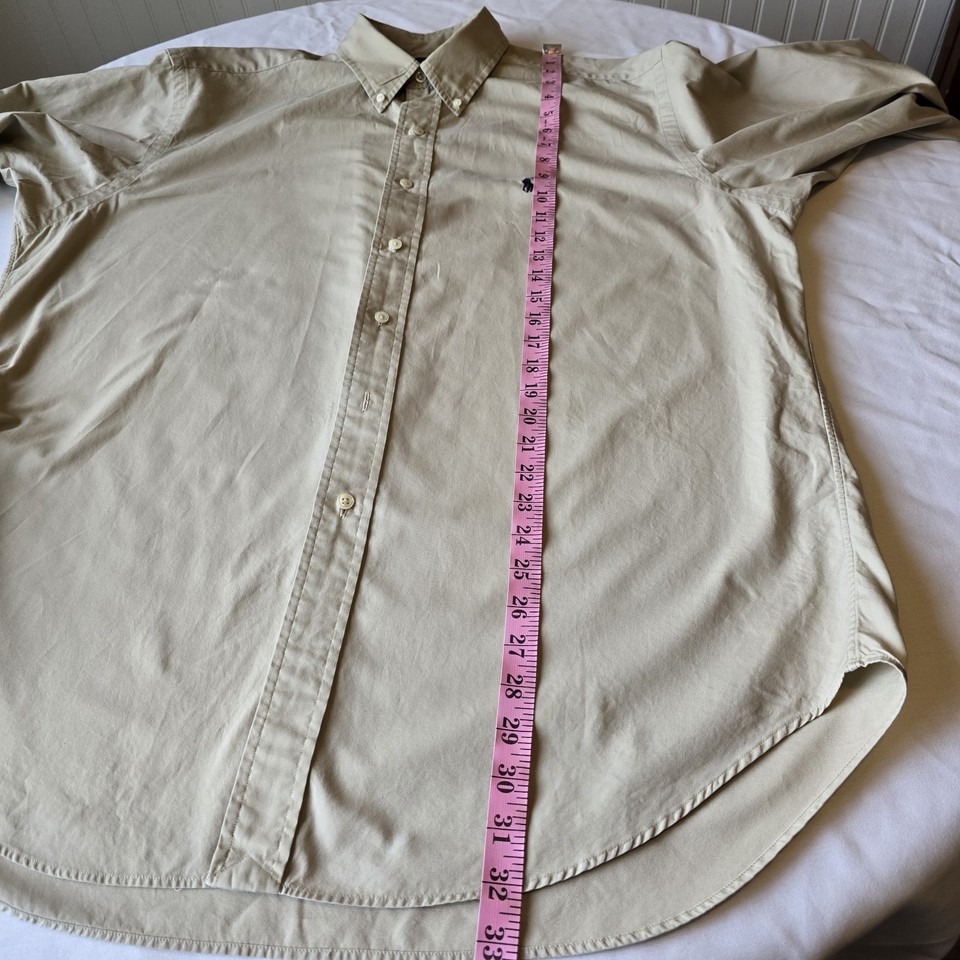 Polo Ralph Lauren Shirt Size MEDIUM Button Up Long Sleeve Logo Pony Men ...
