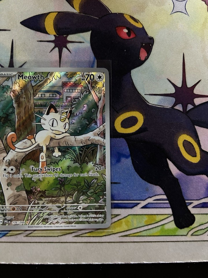 Meowth 106/094 Mega Evolution Phantasmal Flames English Pokemon Card ...
