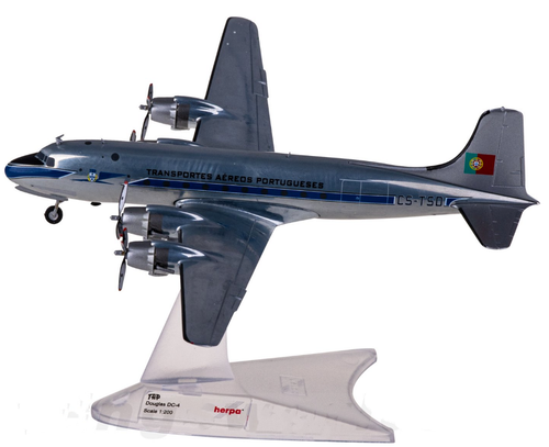 1:200 Herpa TAP Portugal Douglas DC-4 Passenger Airplane Diecast ...