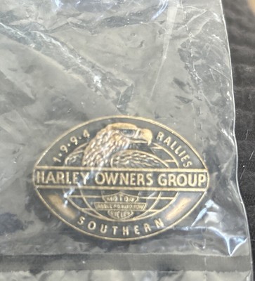HOG Member 1994 Harley Owners Group Pin Gold Tone New In Original Bag ...