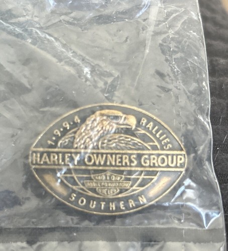 HOG Member 1994 Harley Owners Group Pin Gold Tone New In Original Bag ...