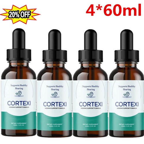 4 Pack - Cortexi Drops - For Ear Health, Hearing Support, Healthy ...