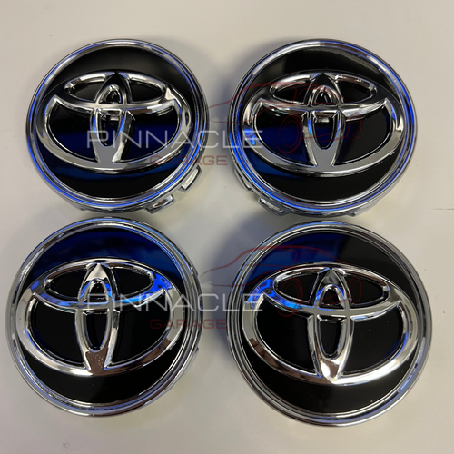 4PCS TOYOTA 62mm Black Wheel Center Caps, Camry Avalon RAV4 C-HR ...