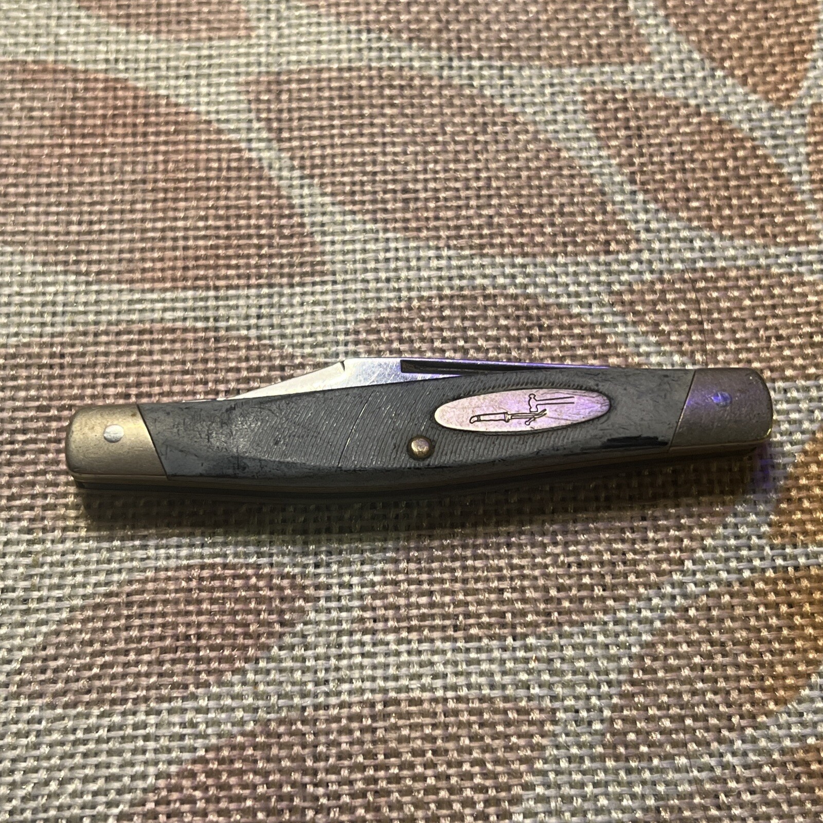 BUCK USA PRE DATE CODE 309 COMPANION 2-BLADE KNIFE SAWCUT BLACK DELRIN ...