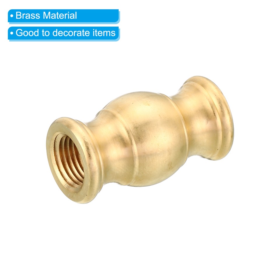 2pcs M10 Thread 17x30mm Lamp Pipe Brass Coupling Threaded Lamp Rod ...