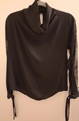 Zara Basic Collection Black Turtleneck Blouse Xtra Small | eBay