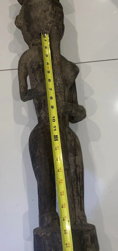 Dogon Female Figure Statue Large Wooden Music Instrument Mali Very Rare ...