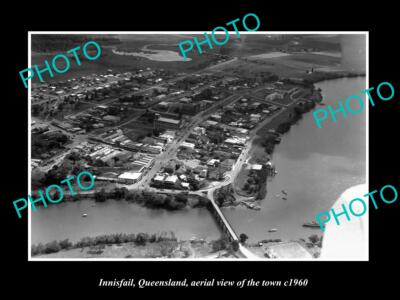 OLD 8x6 HISTORIC PHOTO OF INNISFAIL NSW AERIAL VIEW OF THE TOWN c1960 ...