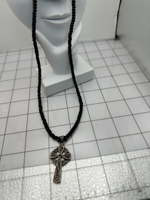 Vintage Peter Stone Cross Pendant 925 Sterling Silver PSCL Celtic Knot ...