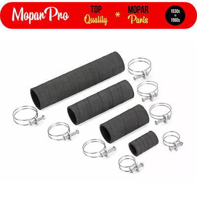 1934 PLYMOUTH DODGE DESOTO CHRYSLER NEW RADIATOR HOSE KIT W/ CHROME ...