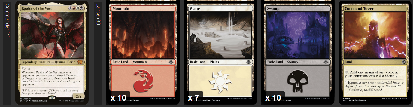 Kaalia, of the Vast MTG EDH Commander Deck, Reanimator Theme! | eBay