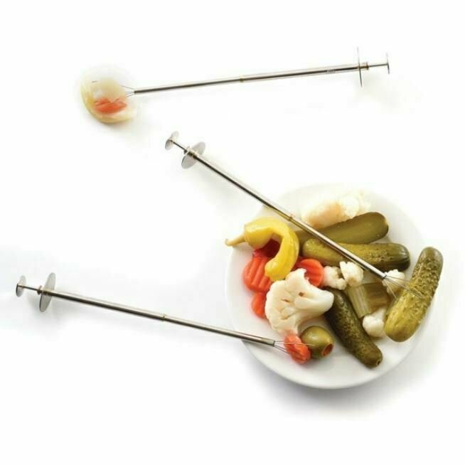 Norpro 8.75" Stainless Steel Pickle Picker Pincher Fork - Olive Pepper ...