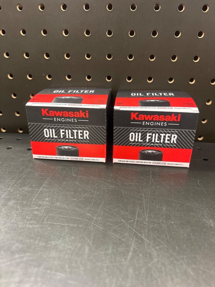 (2) OIL FILTERS, OEM KAWASAKI 49065-0736 (49065-0721, 49065-7007 ...