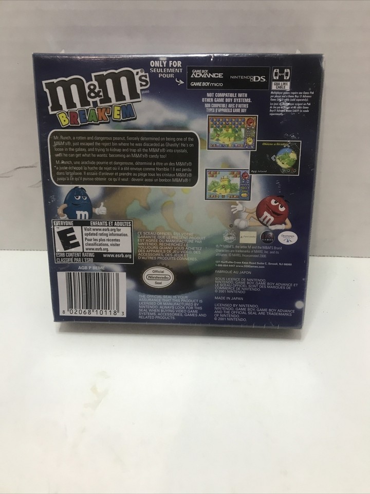 M&M's Break'Em Gameboy Advance 2001 Brand New Factory Sealed ...