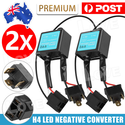 2Pcs H4 LED Reversed Polarity Converter Positive Negative Switch ...