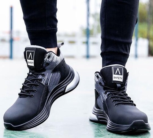 Lightweight Safety Shoes Comfortable Steel Toe Cap Men Women High-top ...