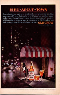 1966 Old Crow Whiskey Promo Crow In Tuxedo Outside Club Photo Vintage ...