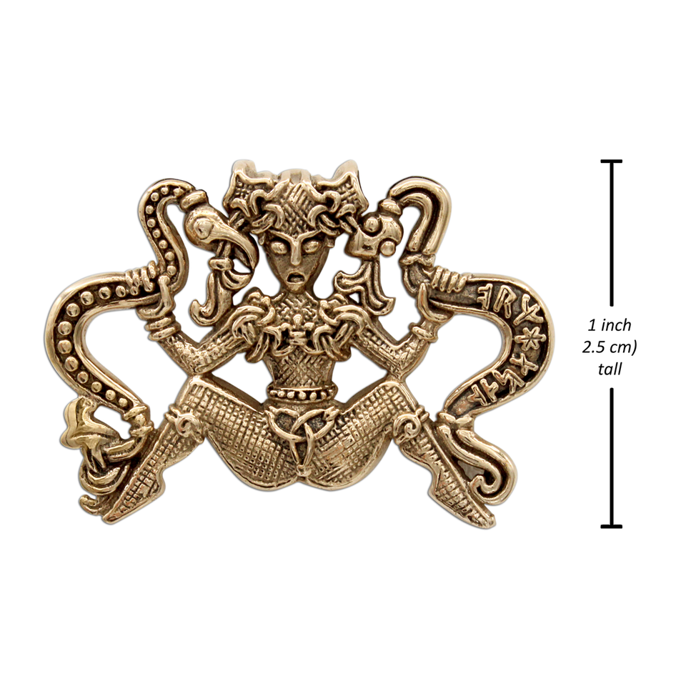 Bronze Ormhaxan Celtic Snake Witch Goddess Pendant Naga Serpent Jewelry ...