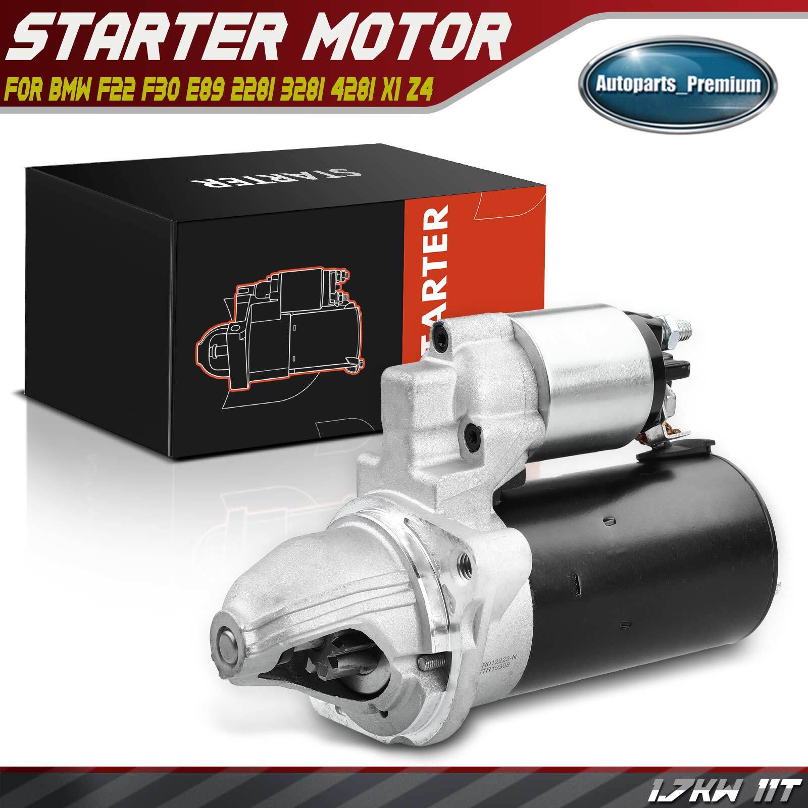 Starter Motor for BMW F22 F30 F32 E84 E89 228i 328i 428i X1 Z4 1.7KW ...