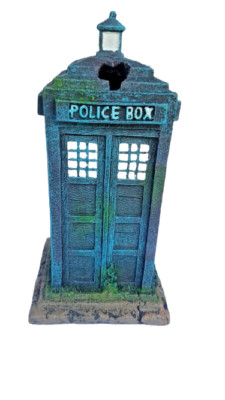 Small Olde Style London Police Box Aquarium Ornament Decor, Fish Safe ...