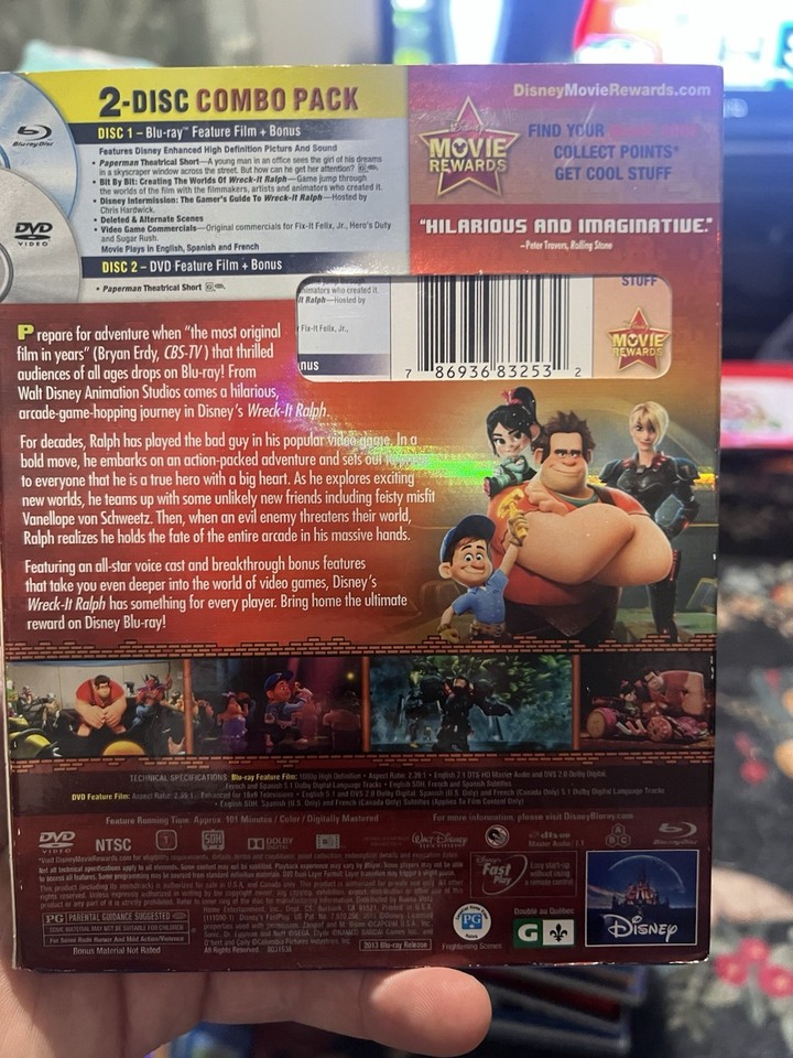 Wreck It Ralph Blu Raydvd 2013 2 Disc Set Collectors Edition Walt 8409