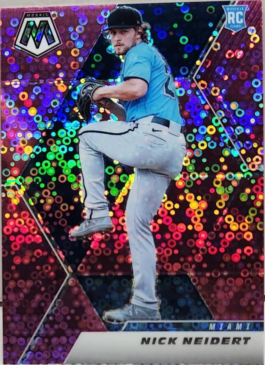 2021 Panini Mosaic - Rookie Nick Neidert #275 Quick Pitch Pink Mosaic ...