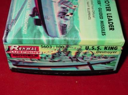 Renwal 1/500 : USS King Destroyer DDG-41 #S603 Ship model kit (UNBUILT ...