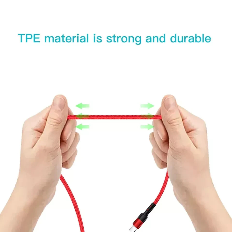 Type C to Type C Fast Charger Cable 3A For Samsung Mobile Phone Lead ...