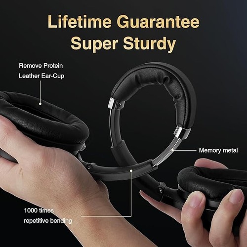 Noise Cancelling Over Ear Headphones Memory Foam Ear Cup Hi-Res Deep ...