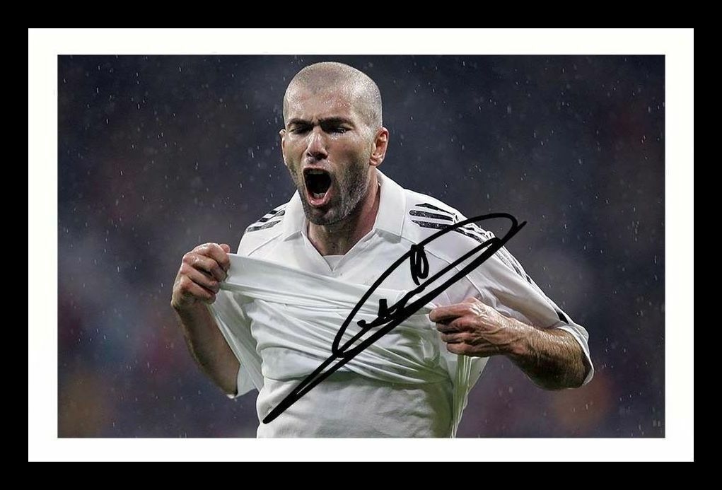 Zinedine Zidane - Real Madrid Autograph Signed & Framed Photo | eBay
