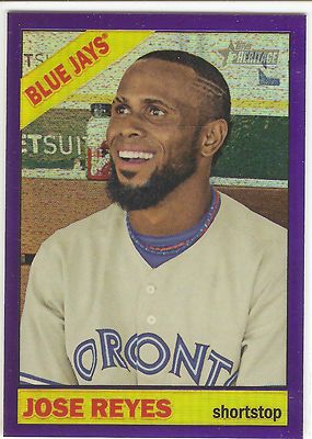2015 TOPPS HERITAGE JOSE REYES PURPLE REFRACTOR BASEBALL CARD THC-464 ...