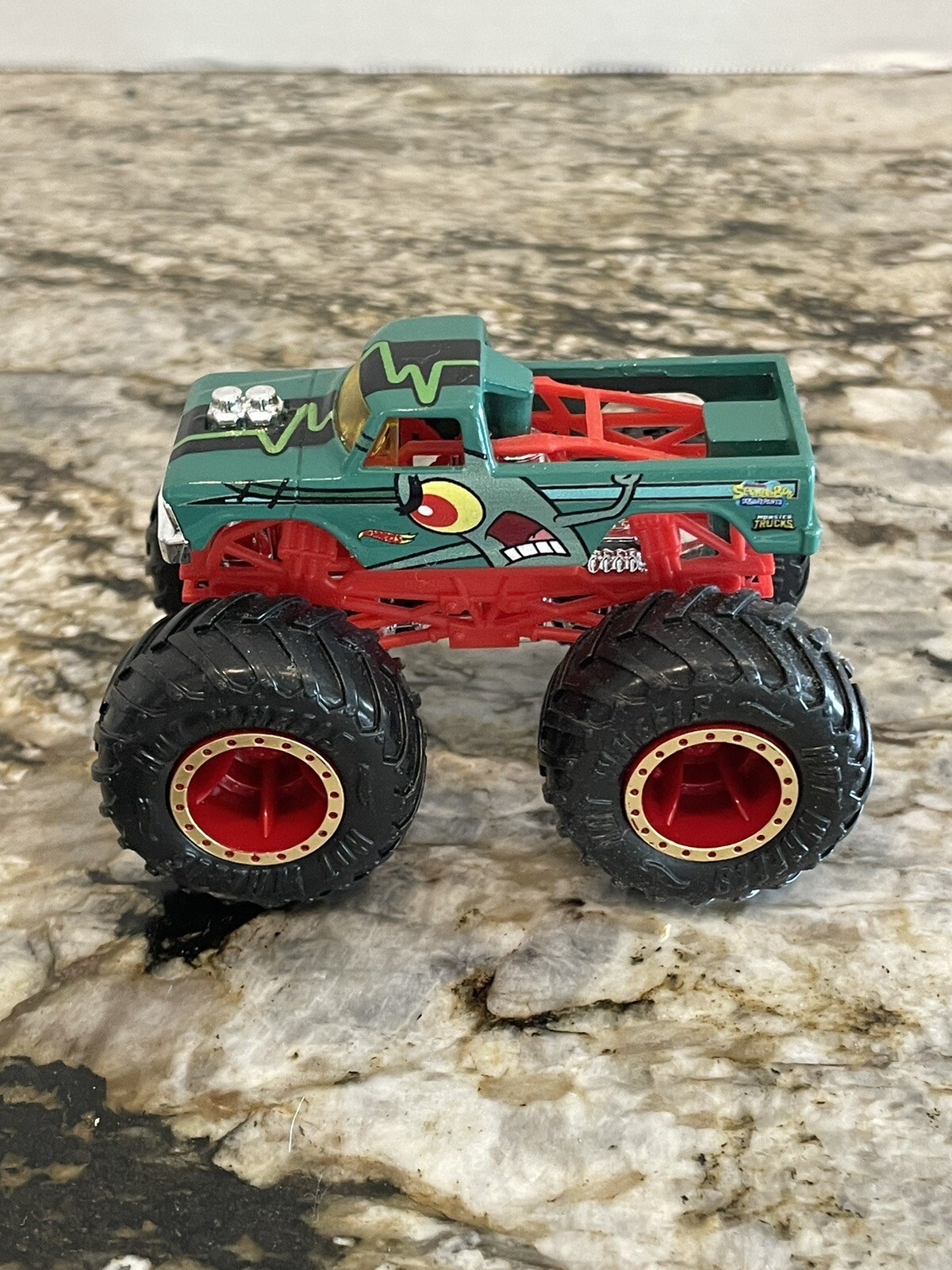Hot Wheels Monster Truck PLANKTON SPONGEBOB 1:64 Rare Import Monster ...