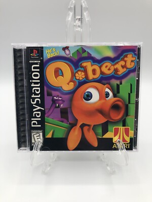 Qbert PS1 (Sony PlayStation 1, 1999) CIB Complete w/ Manual Black Label ...