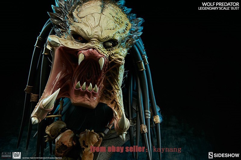 Sideshow 2002502 Aliens vs Predator - Requiem 1/2 Wolf Predator Bust ...