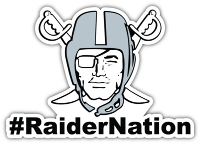 Oakland Raiders Hashtag NFL Sport Car Bumper Sticker Decal ''SIZES'' | eBay