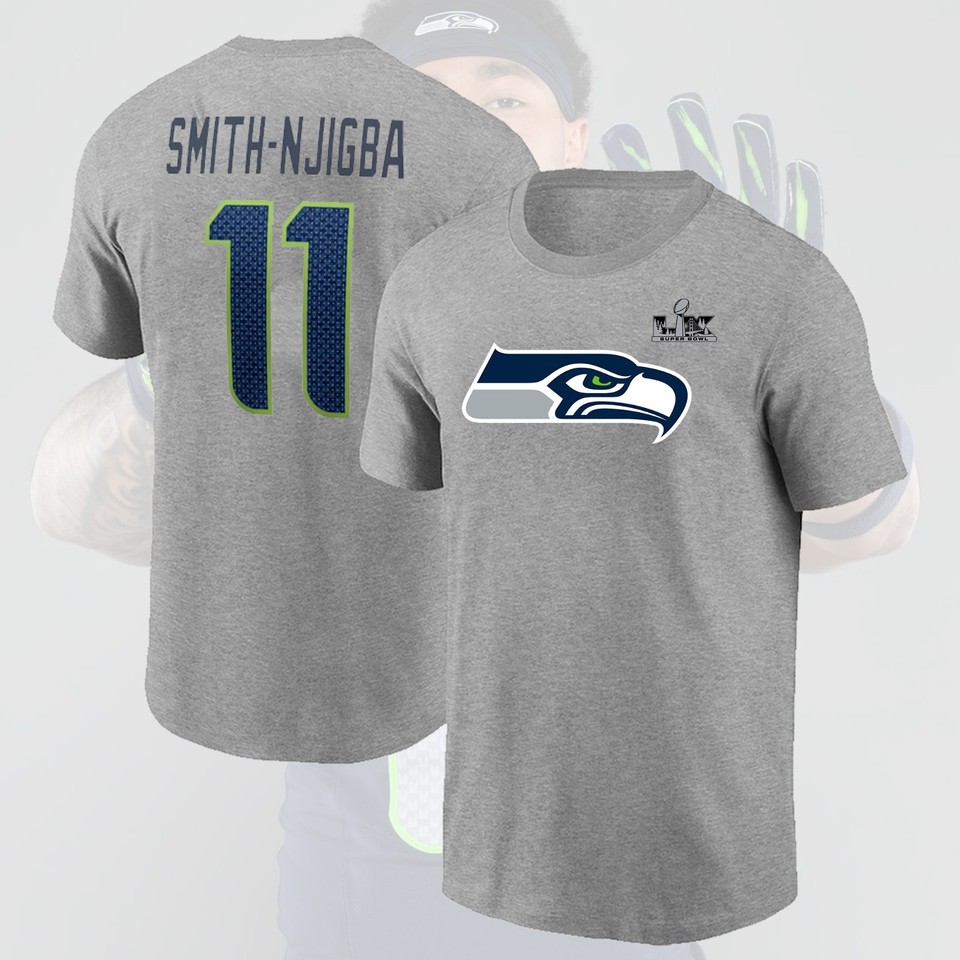 Jaxon Smith-Njigba #11 Seattle Seahawks Super Bowl LX 2026 Name &Number ...