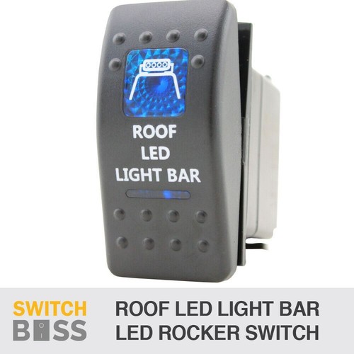 Rocker Switch ROOF LED LIGHT BAR - Blue - LED 4x4 Boat Caravan Marine ...